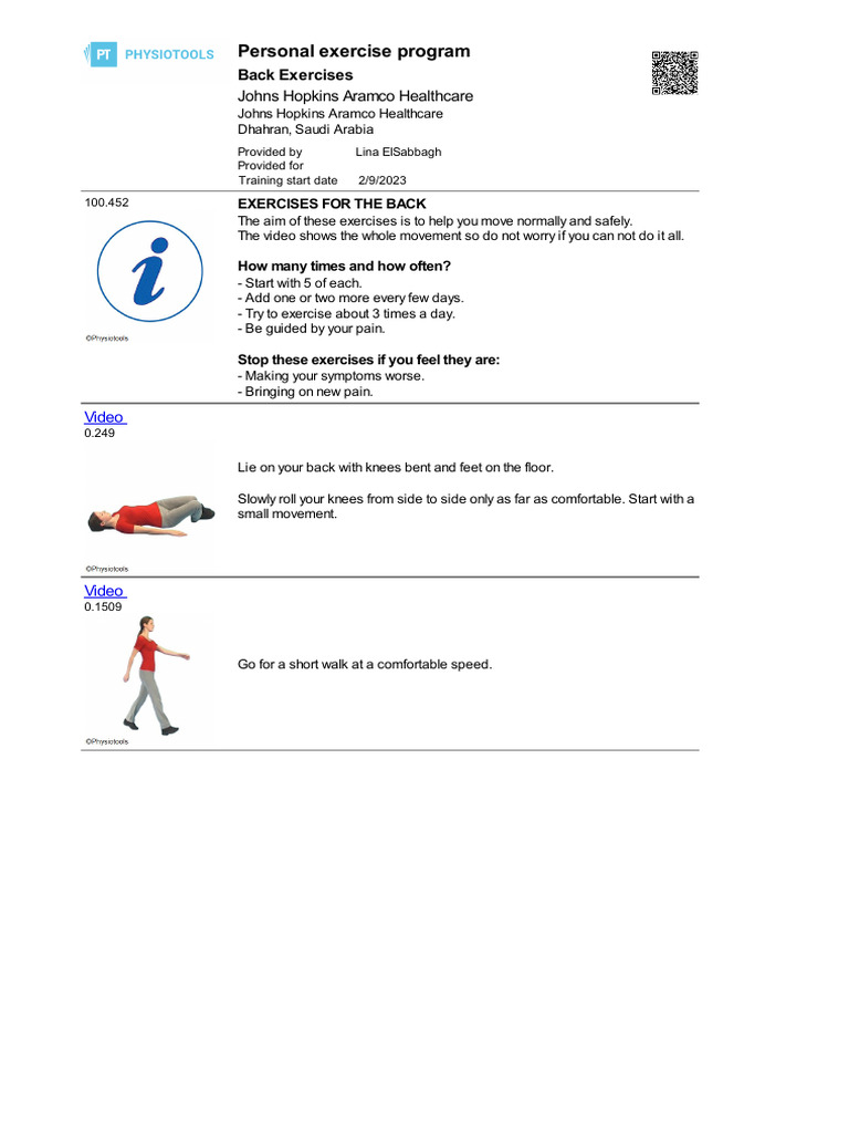 Physio Exercises | PDF | Pelvis | Knee