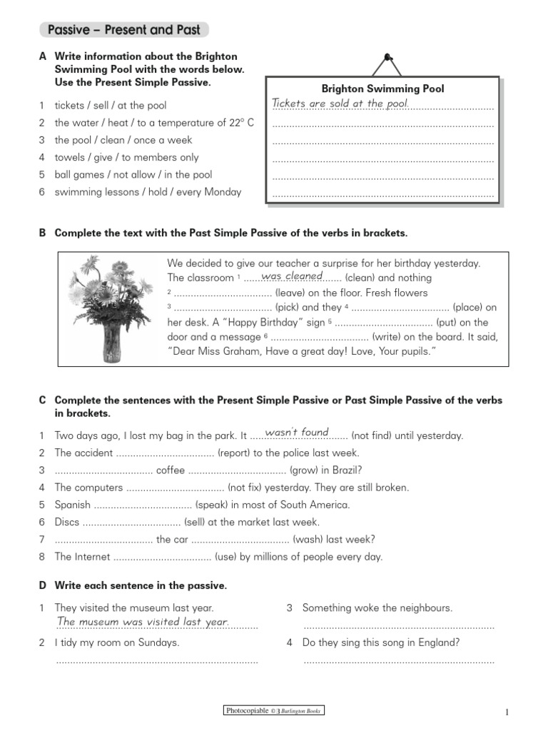 Grammar PassivePresentPast 1 18837 | PDF | Cooking, Food & Wine | Home ...