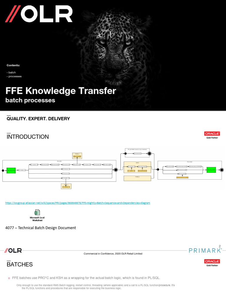 OLR - FFE - KT - Batch | PDF | Pl/Sql | Sql