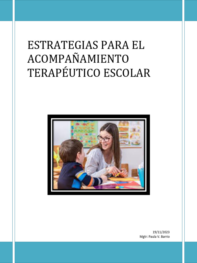 ESTRATEGIAS PARA EL ACOMPAÑAMIENTO TERAPÉUTICO ESCOLAR - Módulo | PDF ...