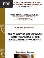 Body-Worn Camera Rules for Warrants | PDF | Search Warrant | Arrest