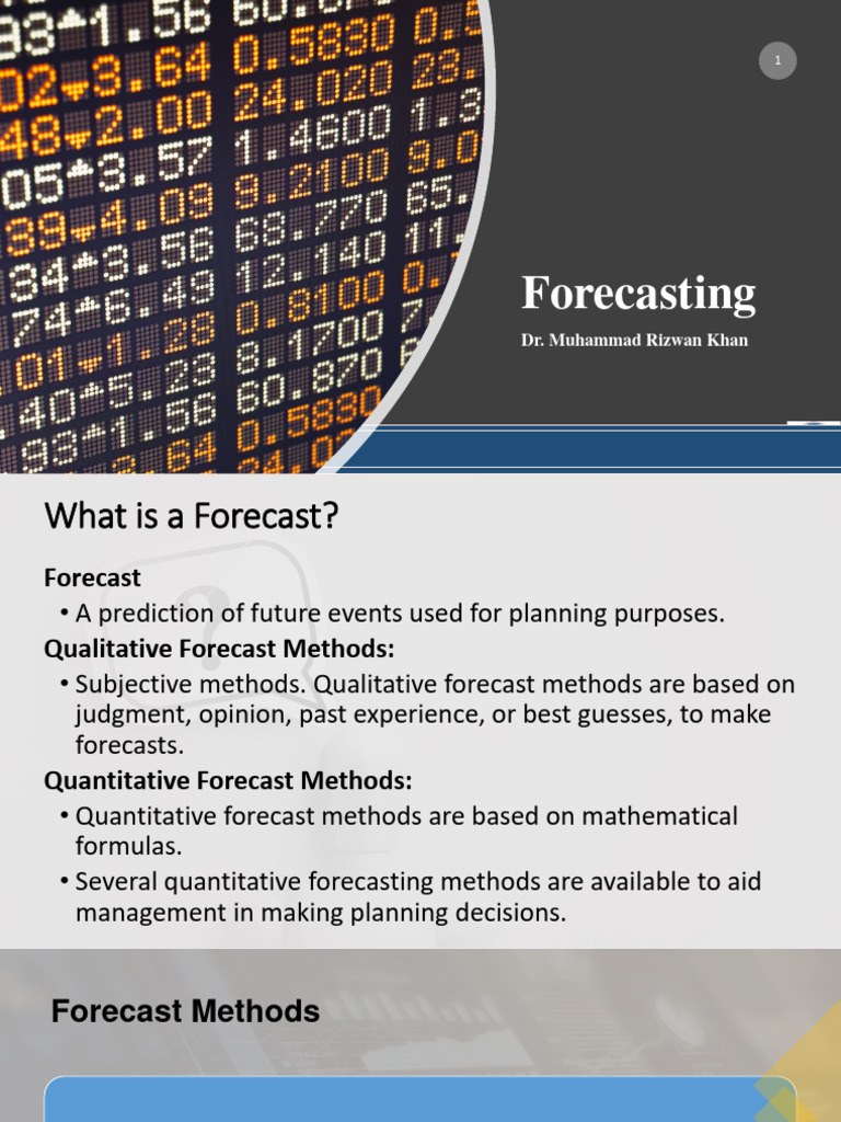Forecasting Pdf Forecasting Errors And Residuals