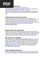 List of Bank Swift Codes and BIC Code For All Banks in The World | PDF ...