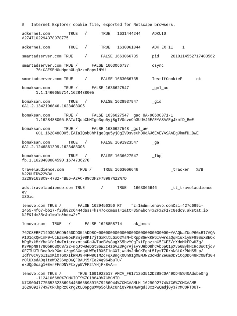 Cookies | PDF | Web Software | Web Development