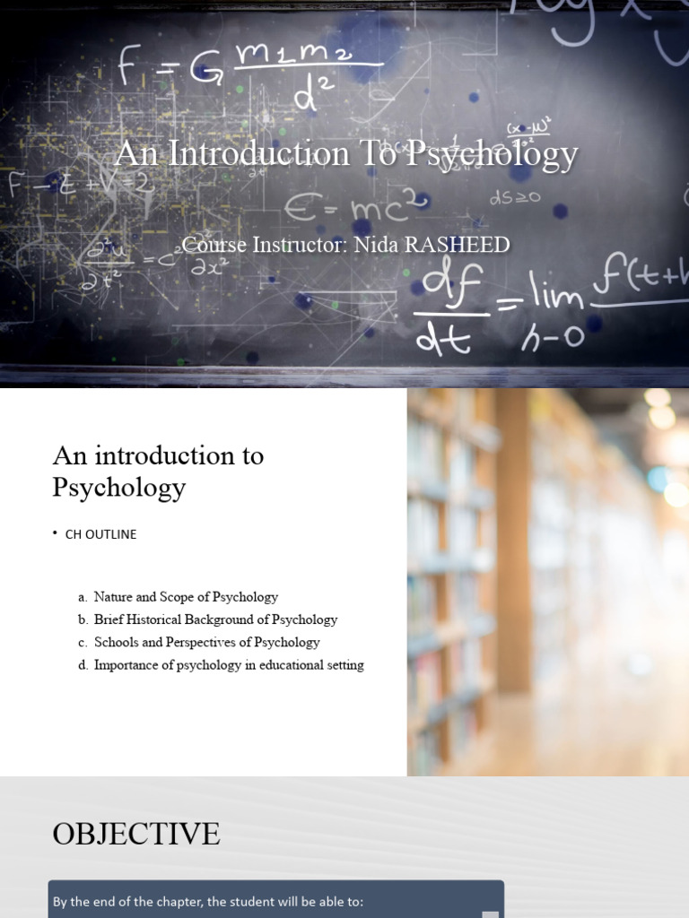 Chapter 1 Introduction To Psychology | PDF | Psychology | Id