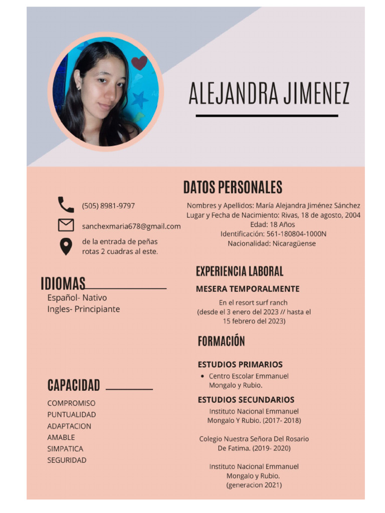 Curriculum Alejandra | PDF