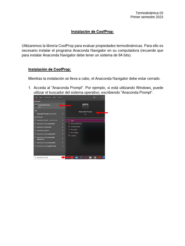 TD3-2023.1 Instalación Coolprop | PDF
