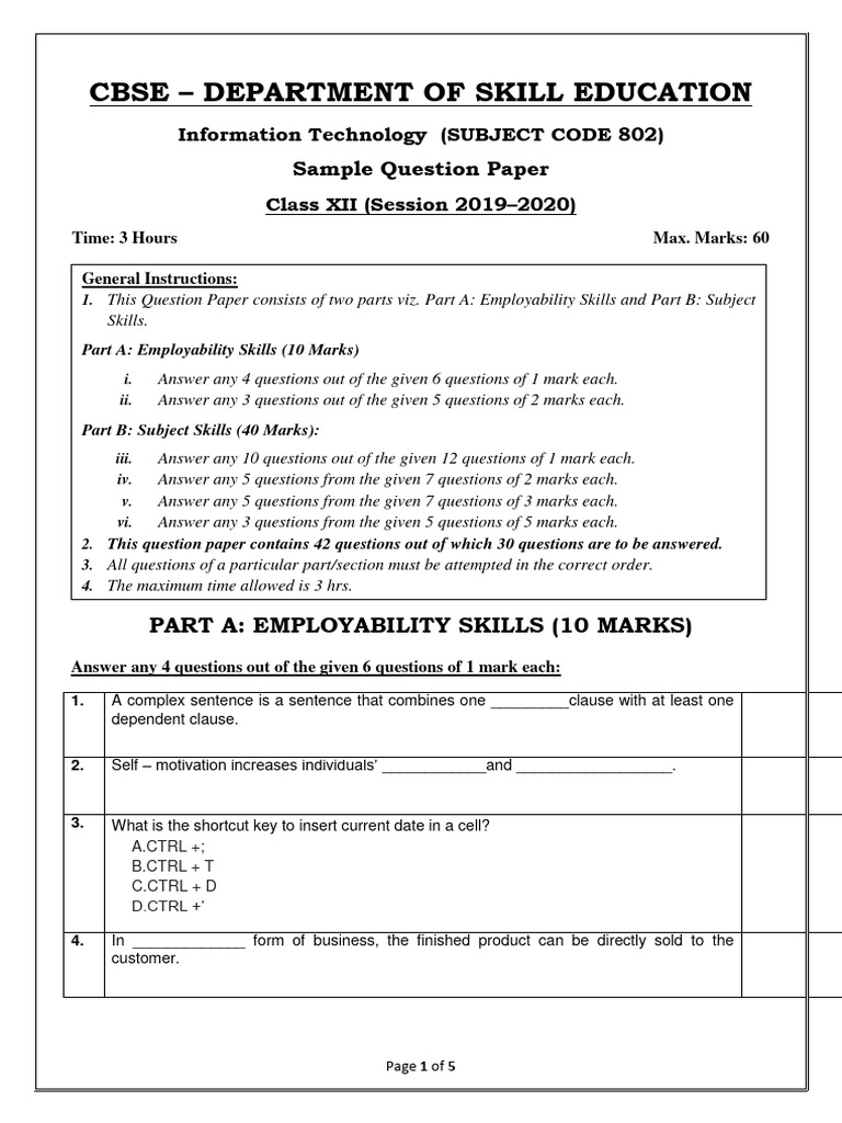 802 Information Technology Sqp2019-2020 | PDF | Class (Computer Programming) | Software Development
