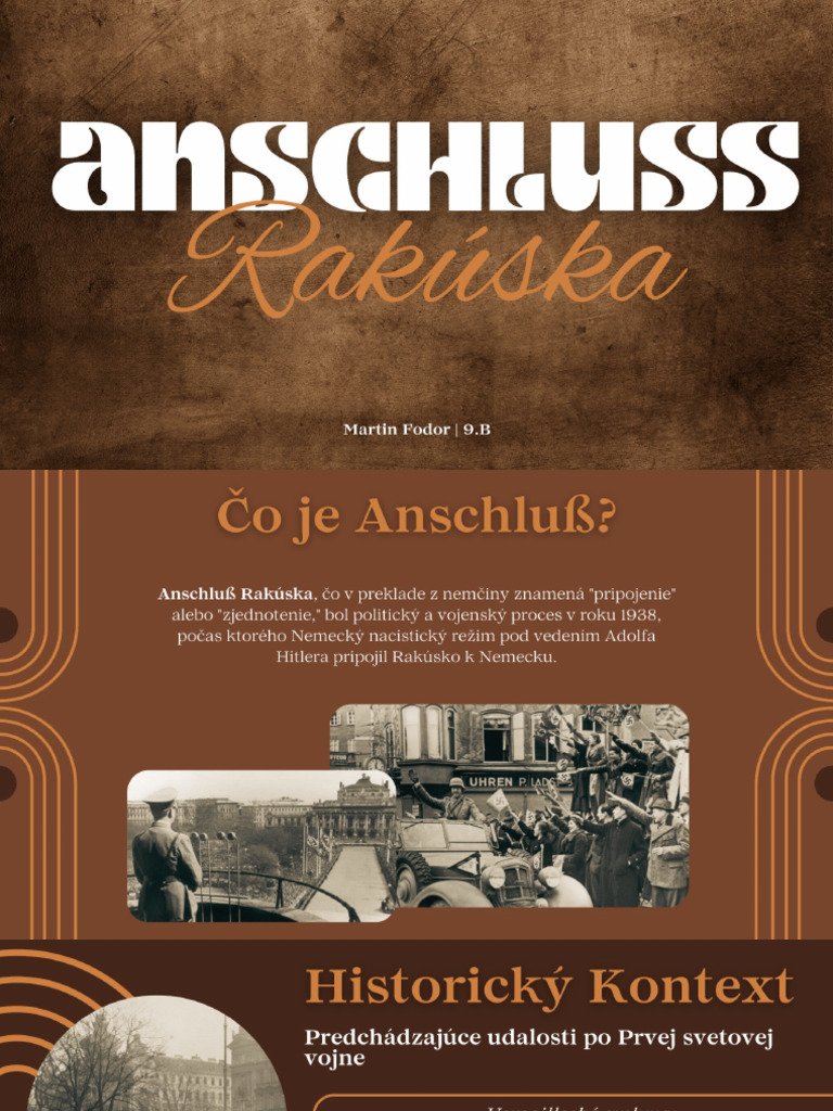 Anschluß Rakúska - Martin Fodor 9.B | PDF