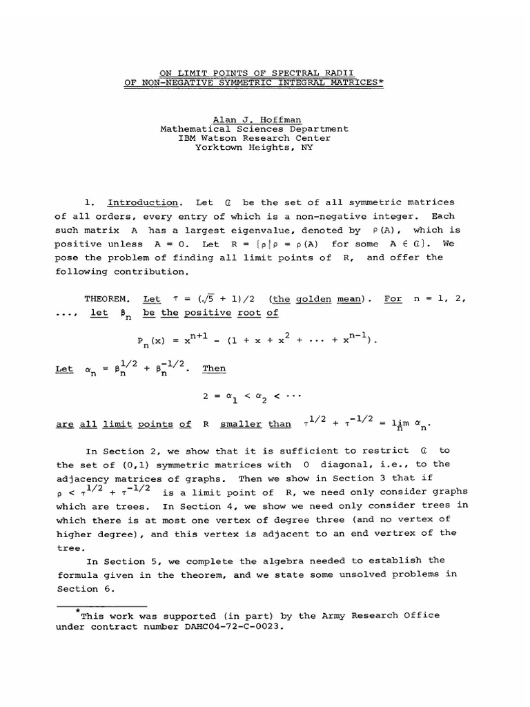 Hoffman 1972 | Download Free PDF | Vertex (Graph Theory) | Applied ...