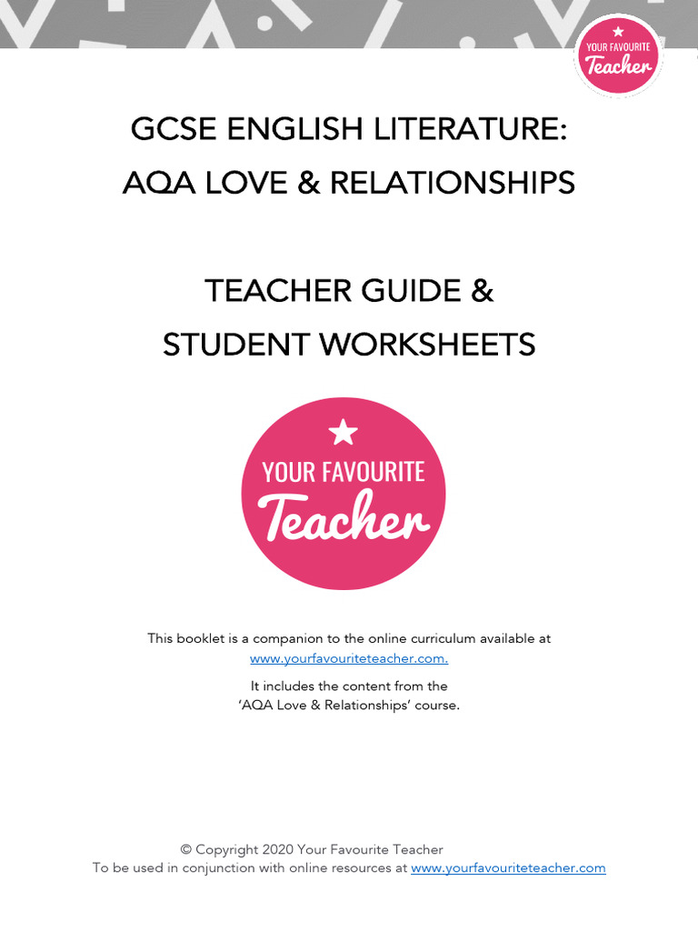 Love Relationships Course Booklet | PDF | Poetry