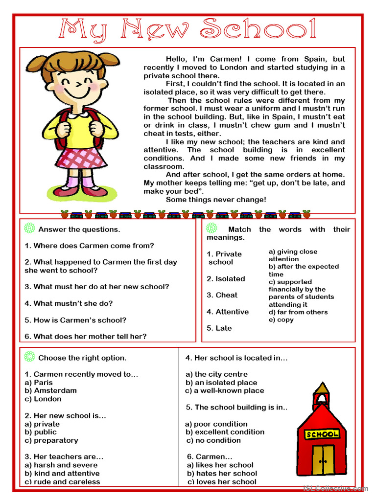 Carmen's New School Experience | PDF