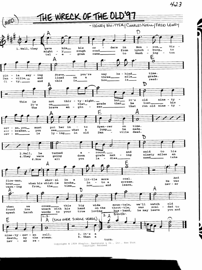 Wreck of The Old 97 A | PDF