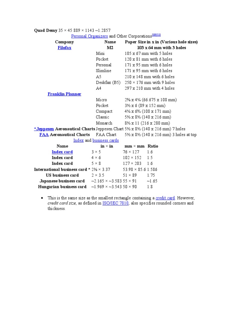 Paper Dimension | PDF | Stationery | Media Technology