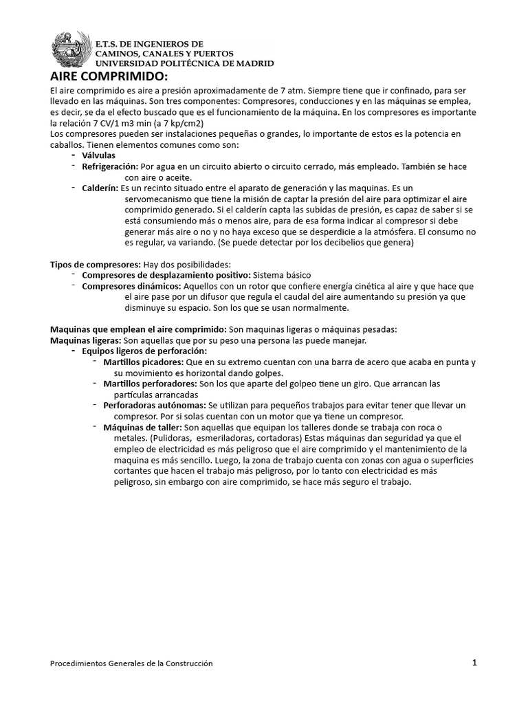 Tema Aire Comprimido | PDF | Máquina de vapor | Presión