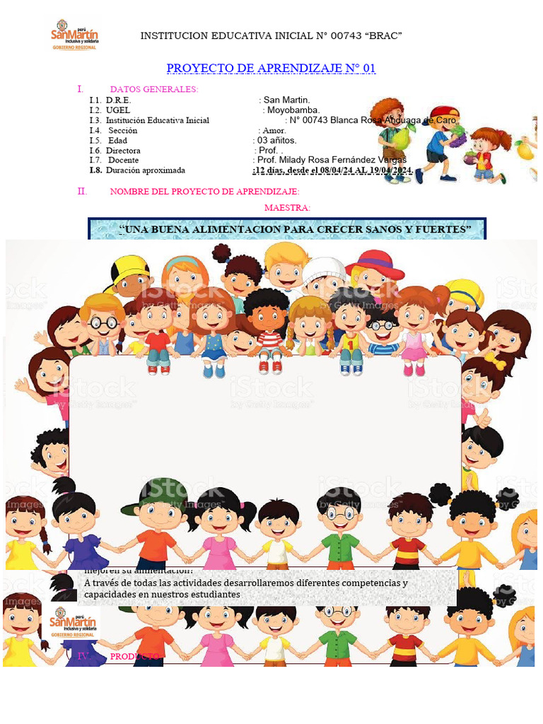 PROYECTO DE APRENDIZAJE N 07 Alimentacion Saludable 3 Años | PDF | Evaluación | Aprendizaje