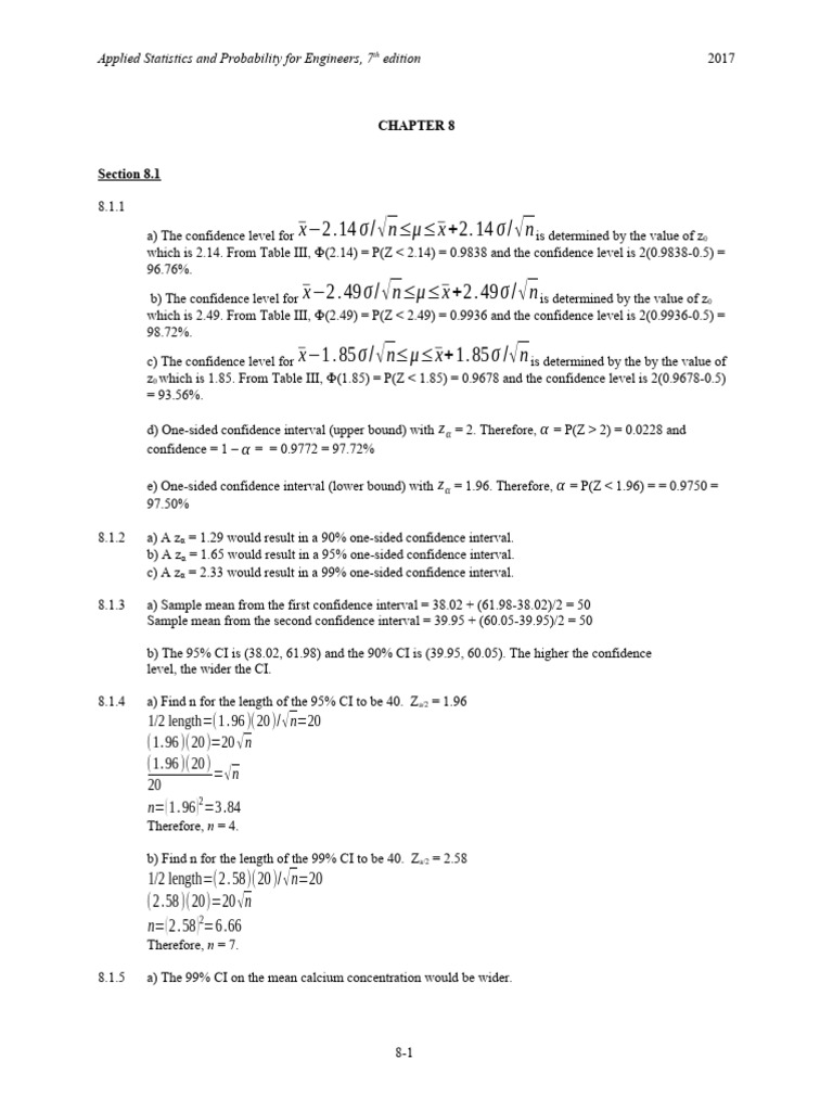 CH 08 | PDF | Confidence Interval | Inductive Reasoning