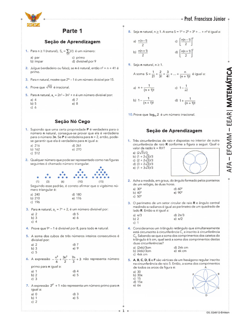 Modulo 1 Matematica Fco JR | PDF