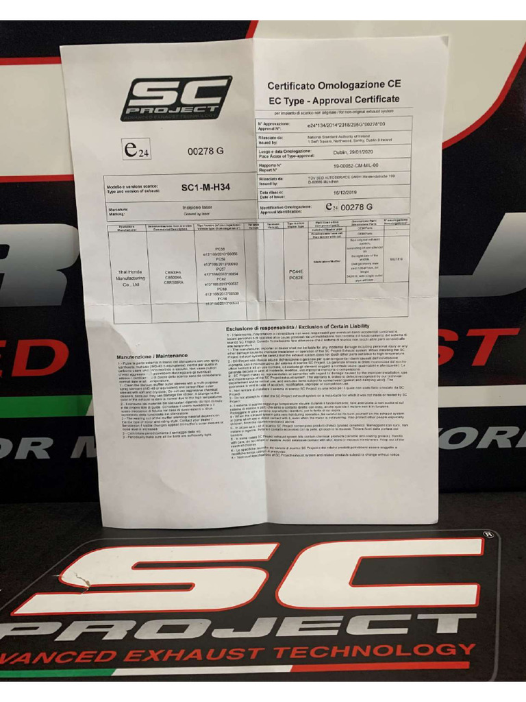 SC Project Road Legal Euro4 Certification Scaled | PDF