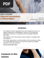 Elbow Examination OSCE Guide | PDF | Elbow | Anatomical Terms Of Motion