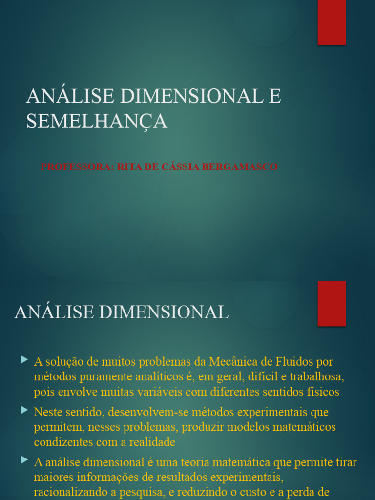 Análise Dimensional e Semelhança em Fluidos | PDF | Mecânica dos ...