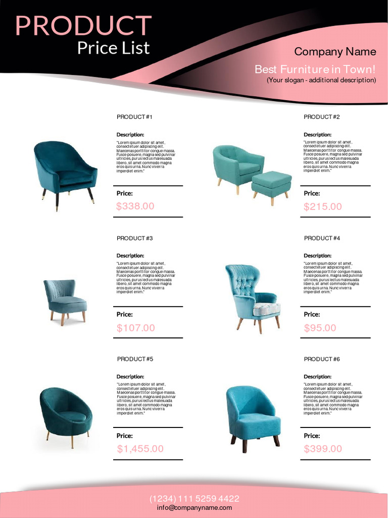 Product Price List Template | PDF