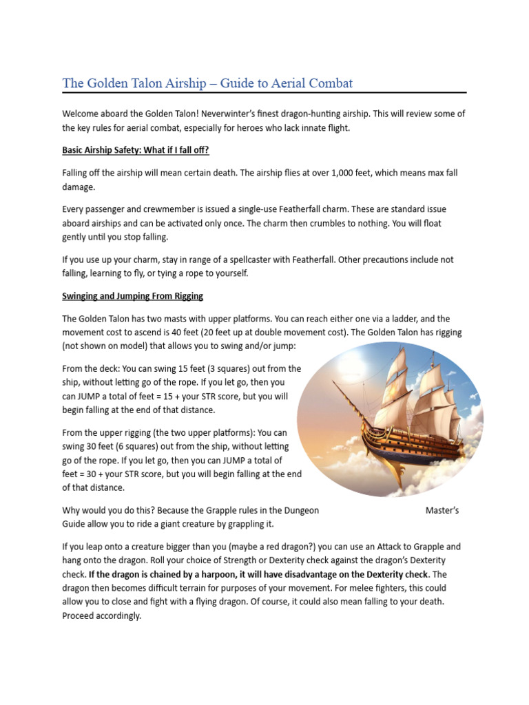 The Golden Talon Airship | PDF | Airship