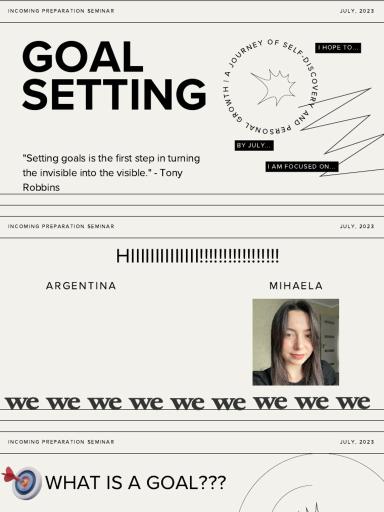Cream Black Modern Lines Minimalist Goal Setting Guide Presentation ... Cream Black Modern Lines Minimalist Goal Setting Guide Presentation ...