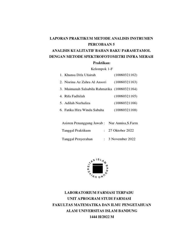 Laporan - F - 1 - 5 - 10060321165 - Rifa Fadhilah | PDF