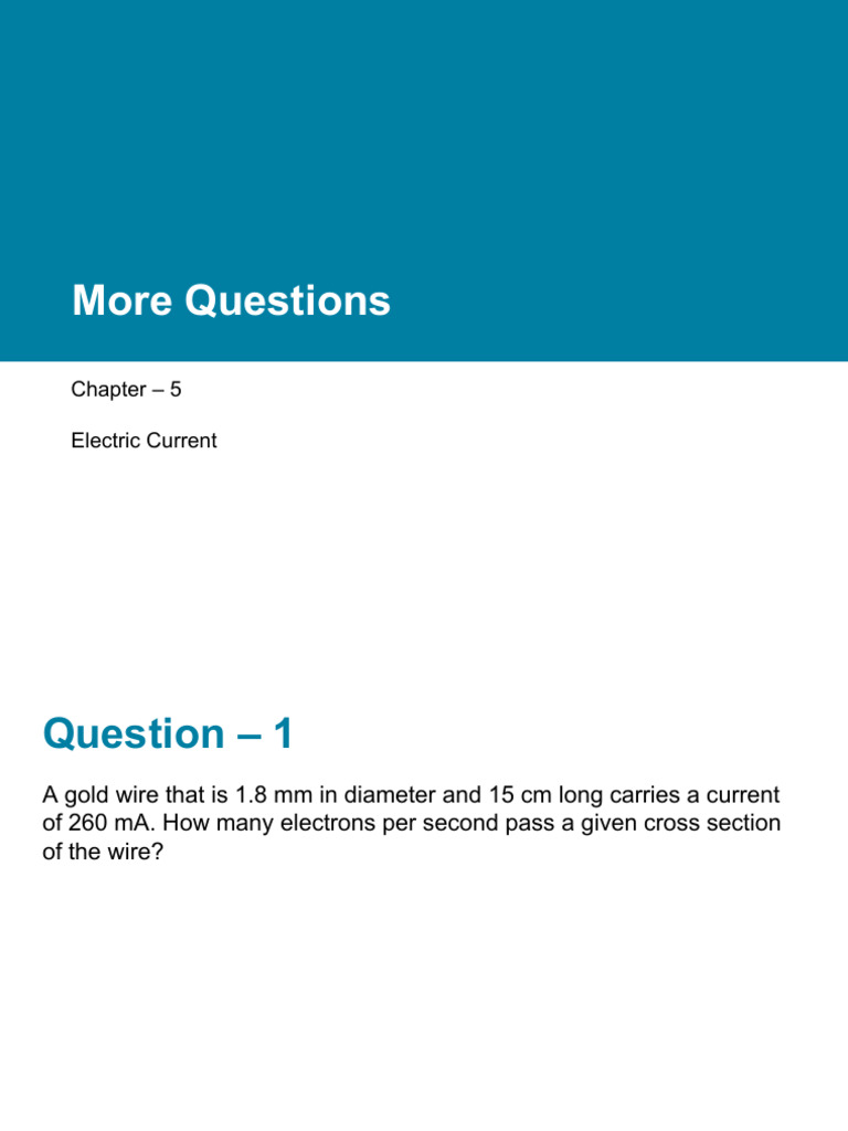 CH 05 More Questions | PDF | Electrical Engineering | Materials Science