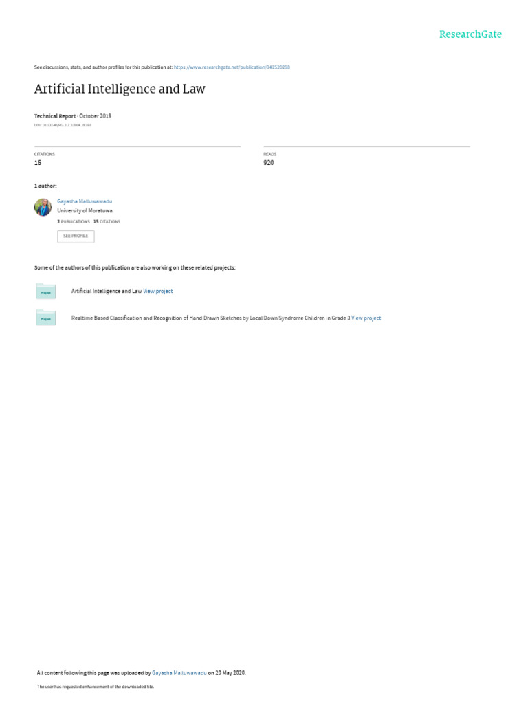 Artificial Intelligenceand Law Pdf Artificial Intelligence