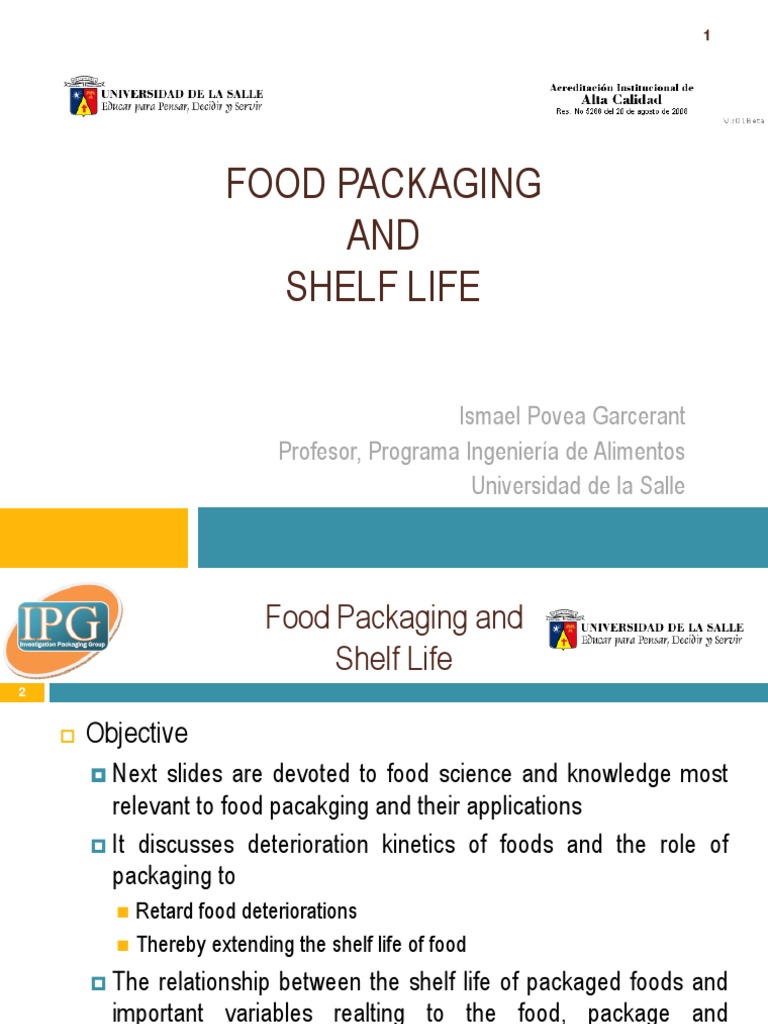 Food Packaging and Shelf Life | PDF | Shelf Life | Chemical Kinetics