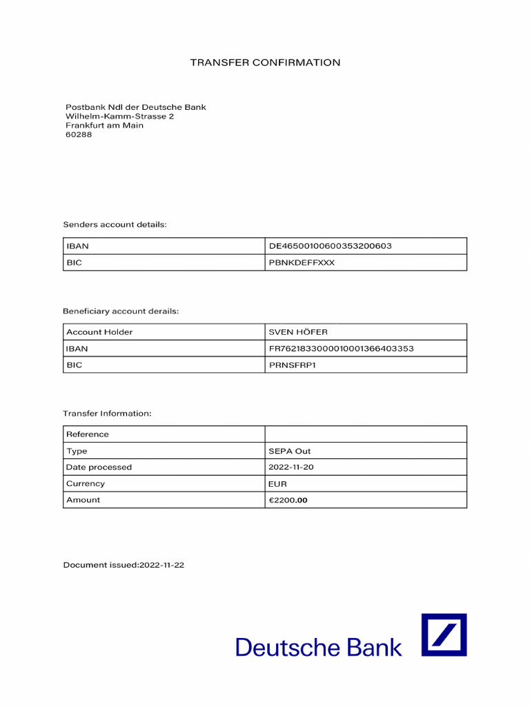Transaction Confirmation | PDF