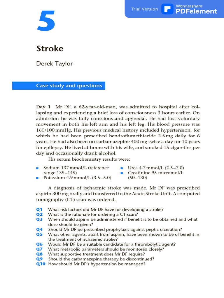 Stroke | PDF | Stroke | Aspirin