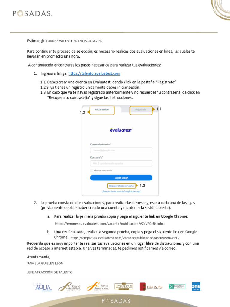 Guía de Evaluaciones ADN Posadas - JR1 | PDF