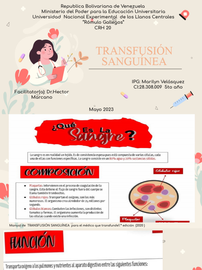 Transfusiones de Sangre | PDF | Sangre | Transfusión de sangre