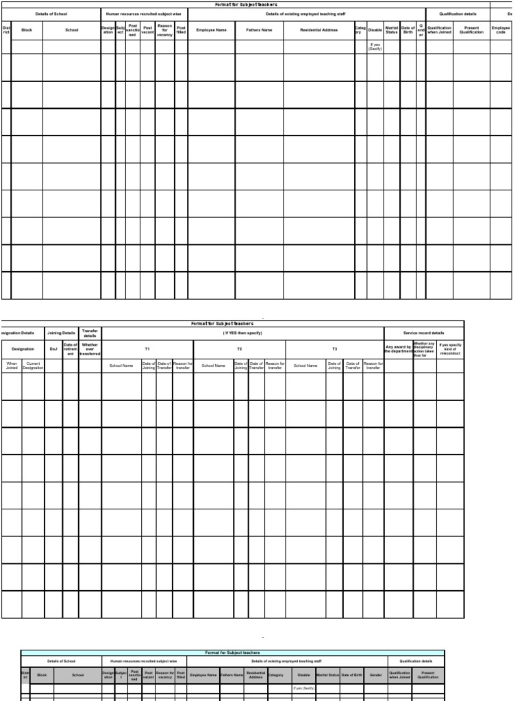 Format For ST1 | PDF