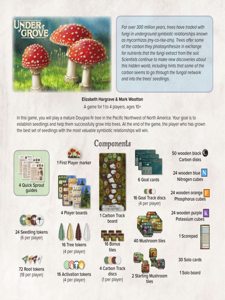Undergrove BaseGame en 1P Rulebook | PDF