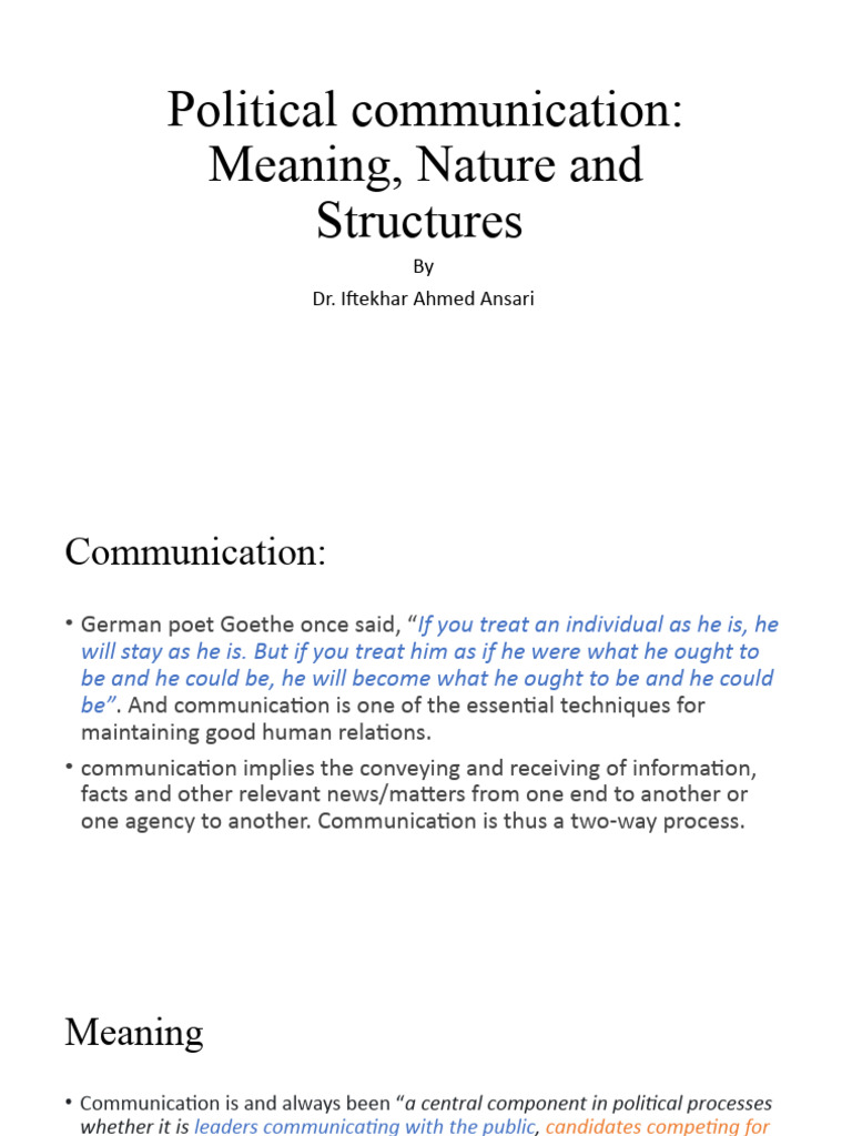 Political Communication | PDF | Information | System