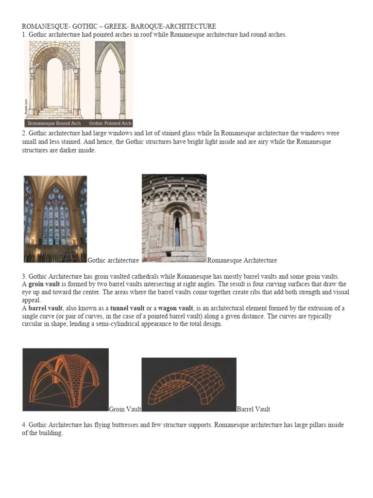 Romanesque-Gothic-Greek Architecture | PDF | Gothic Architecture ...