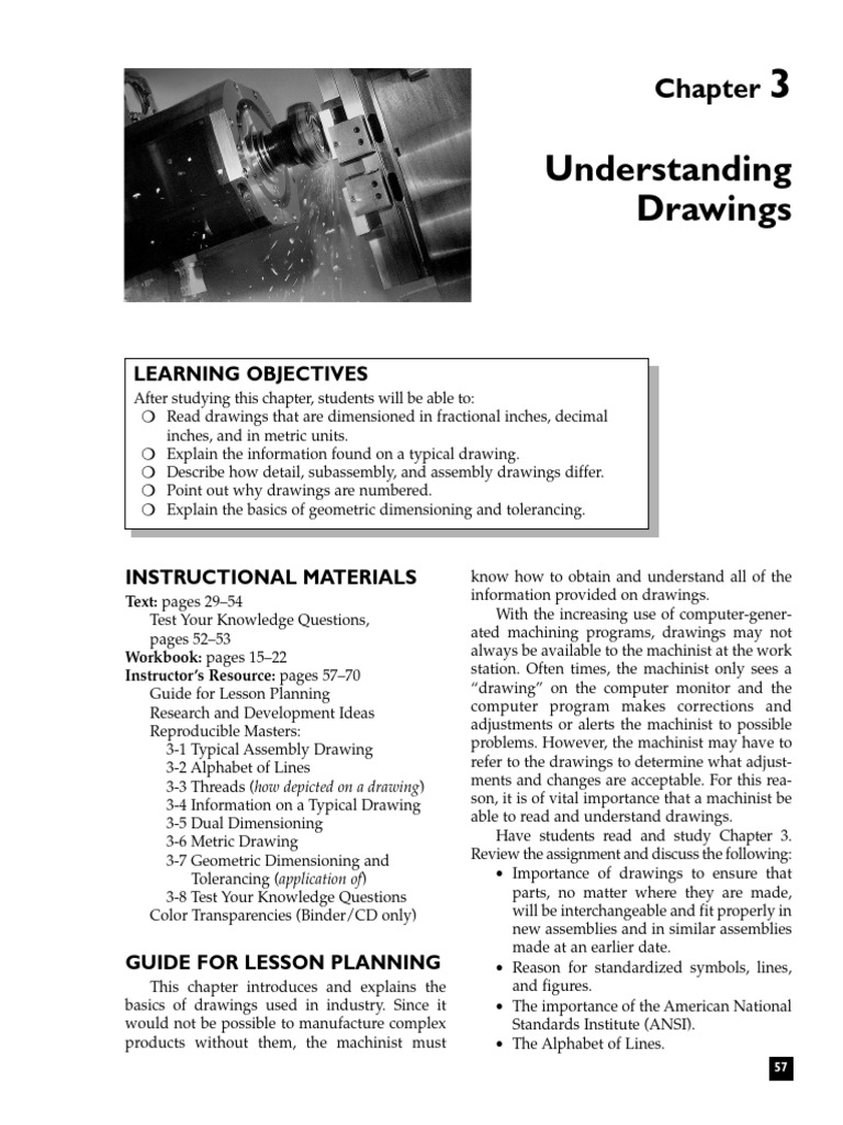 Machining Fundamentals Instructor's Resource 03 Understanding Drawings ...