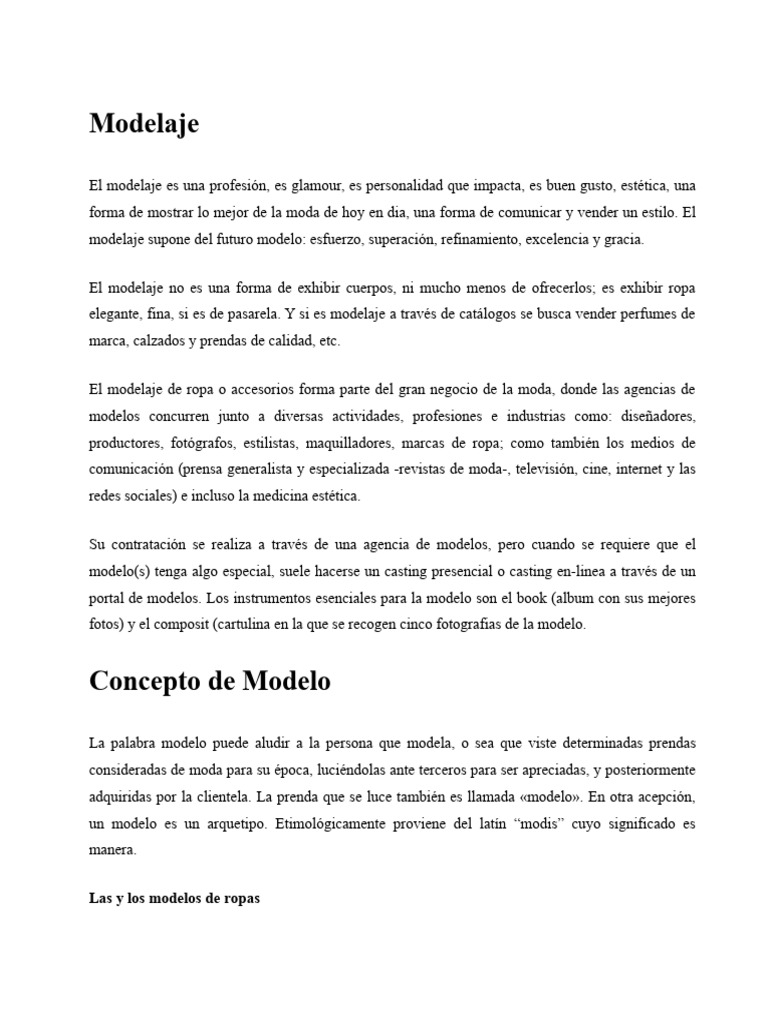 Modelaje 2 | PDF