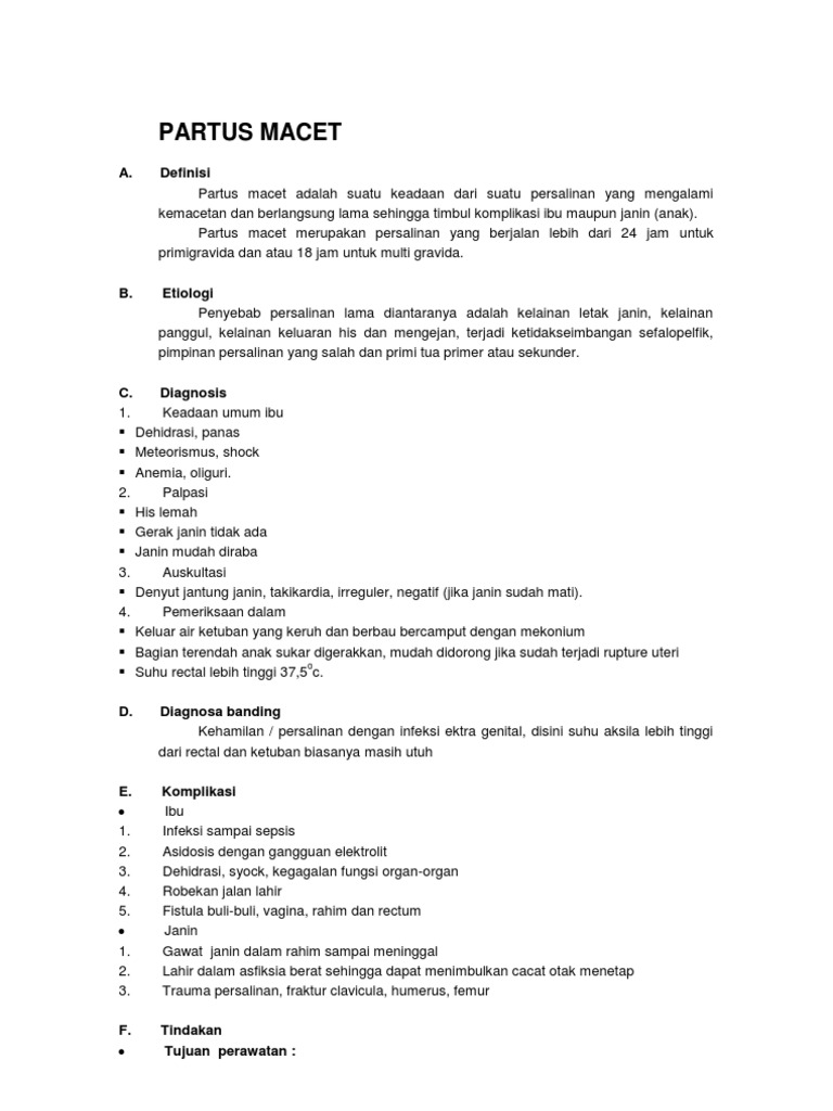 Panduan Partus Macet | PDF | Sains & Matematika