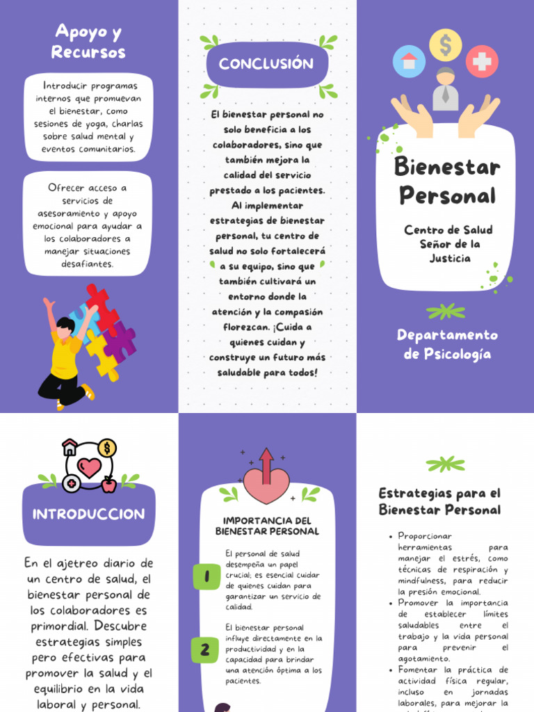 Bienestar Personal-Triptico | PDF