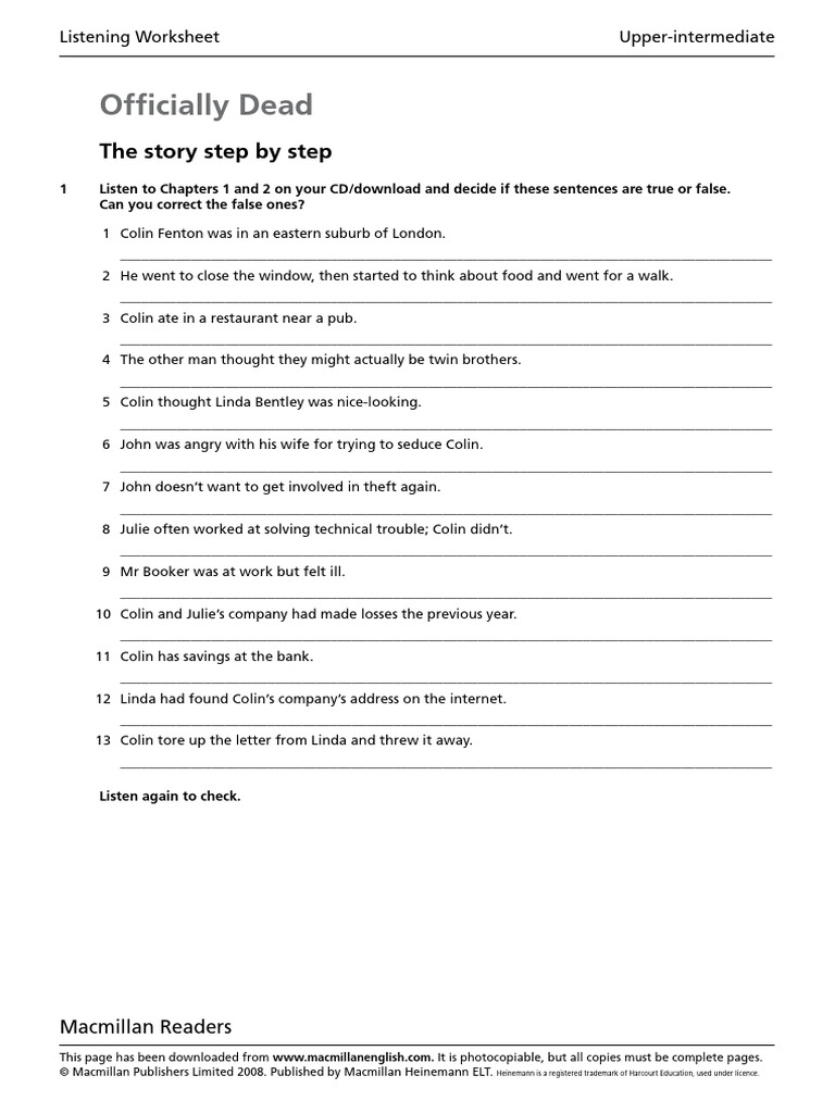 OfficiallyDead Listening Ws | PDF