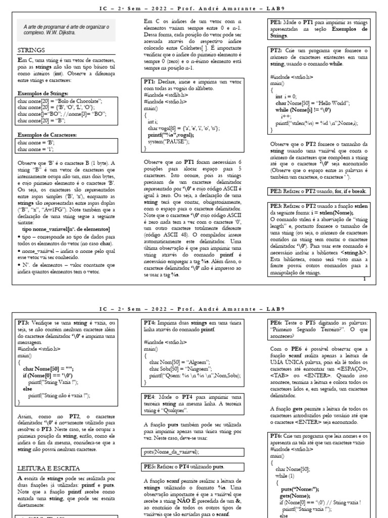 Ic Lab09 Strings | PDF