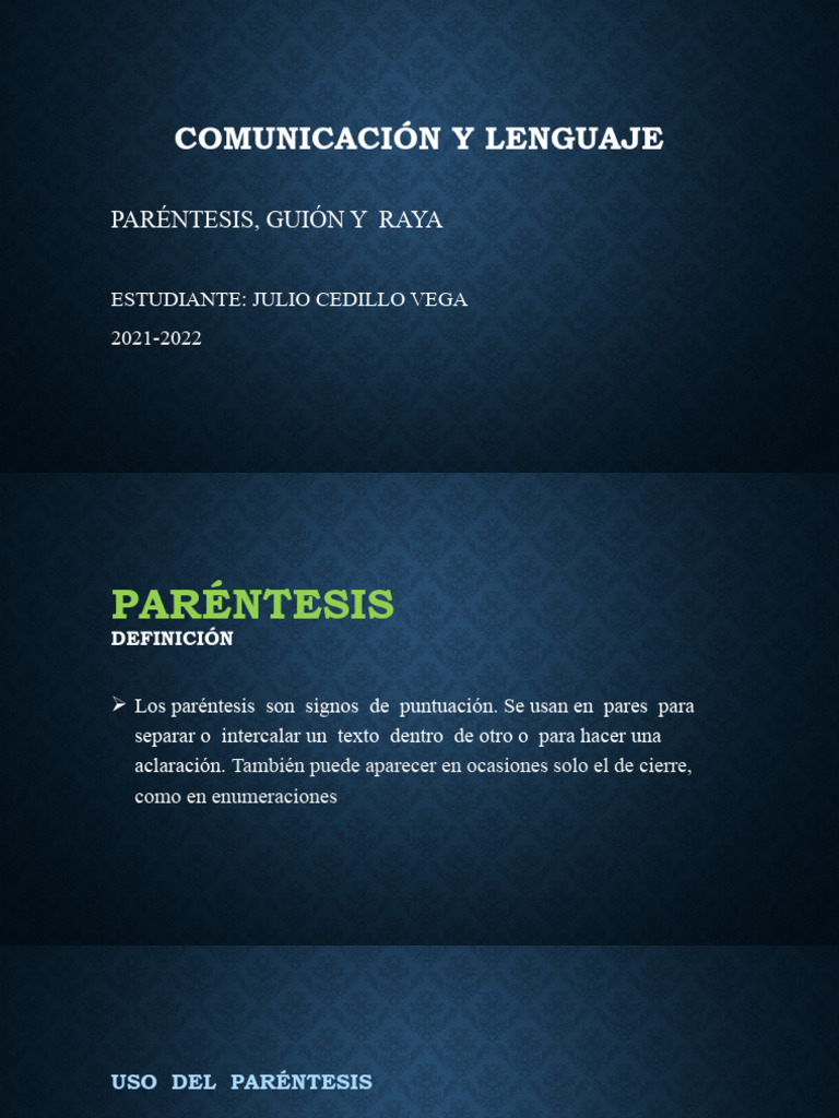 Guion Parentesis | PDF