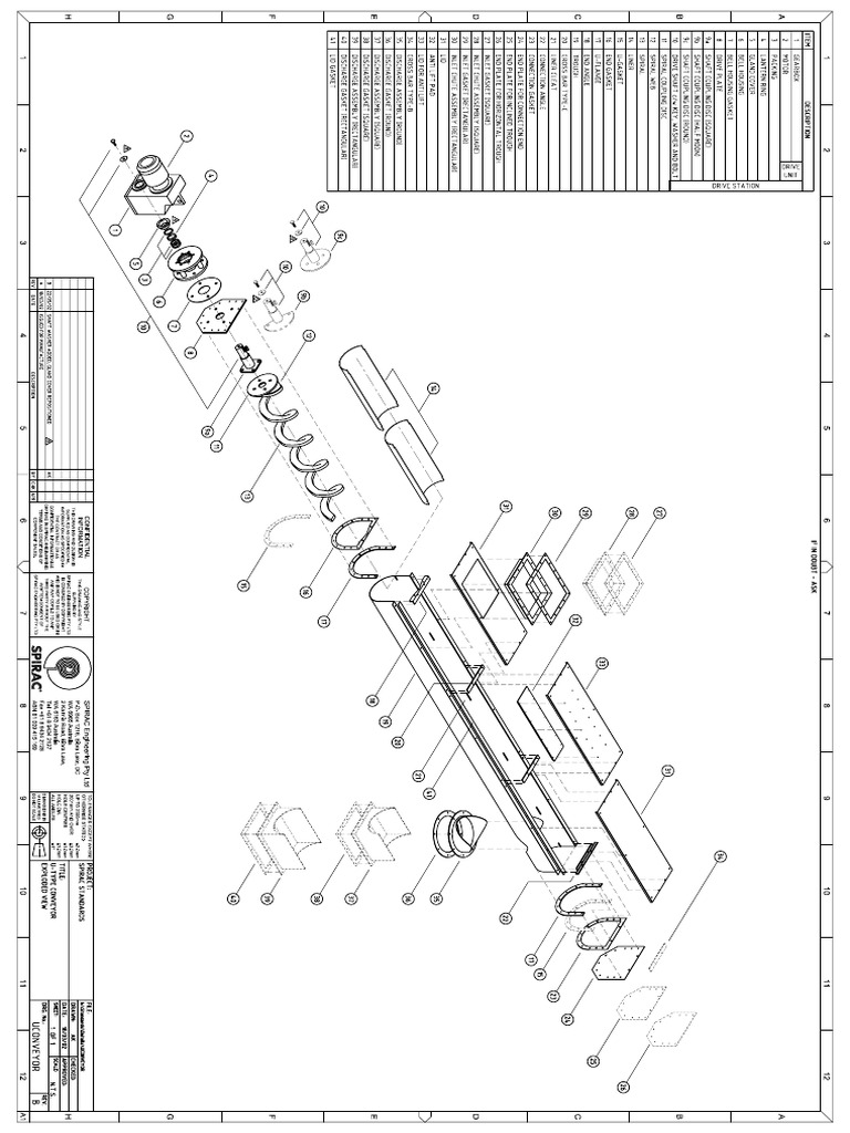 SPIRAC U Type Screw-Auger Exploded View | PDF