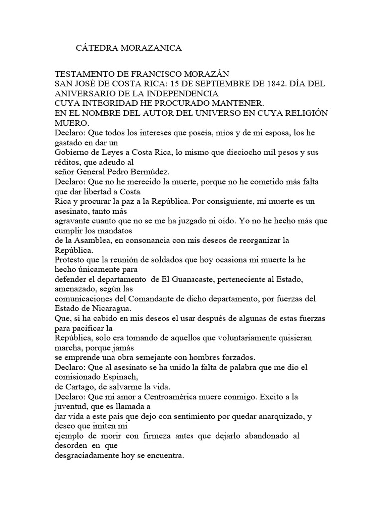 Cátedra Morazanica | PDF