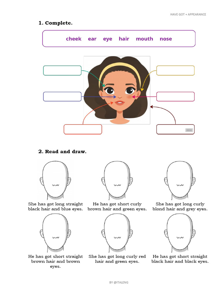 Have Got + Appearance Workbook A1 | PDF | Language Arts & Discipline